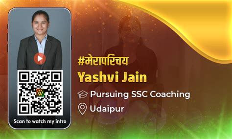 Video Introduction Of Yashvi Jain Ssc Coaching From Anushka Academy