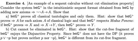 Solved Exercise 4 An Example Of A Sequent Calculus Without