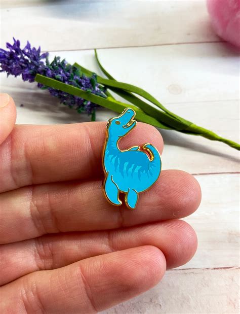 Kawaii Dinosaur Mini Plesiosaurus Hard Enamel Pin Etsy