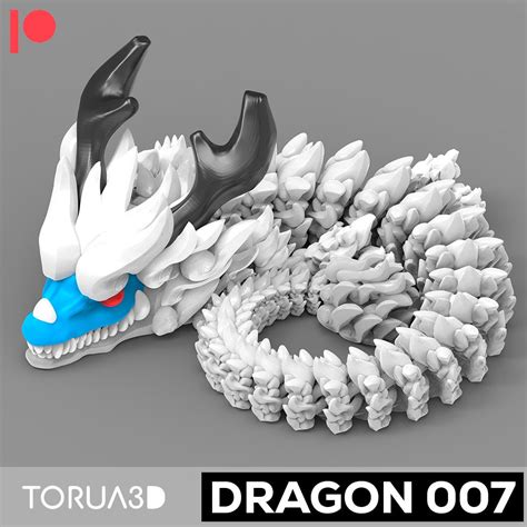 Articulated Dragon 007 Stl File For 3d Printing Etsy