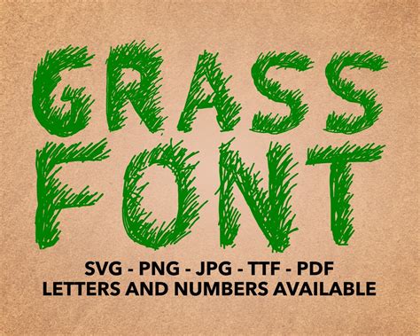 Grass Font Svg Grass Font For Cricut Grass Font Svg Png  Ttf