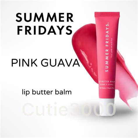 Summer Fridays Pink Guava Lip Butter Balm 15g Usa 2025 Vegan Friendly