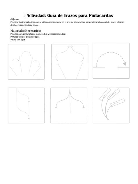 Guía De Trazos Para Pintacaritas 3 Pdf