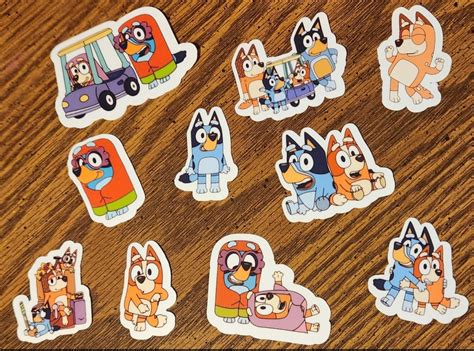 Bluey Stickers 10 Pack Etsy