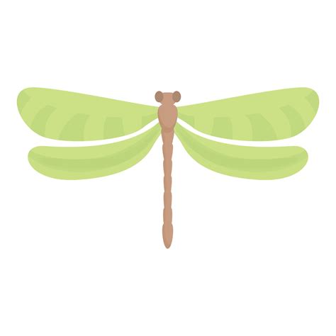 Green Dragonfly Icon Cartoon Vector Wing Bug 14318298 Vector Art At