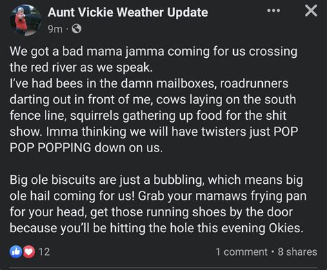 Aunt Vicky Says Be Safe Tonight Oklahoma Rokc