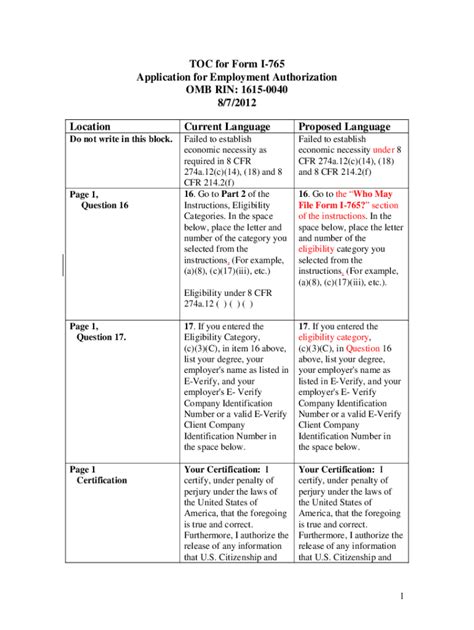 Fillable Online I 765 Application For Employment Authorizationi 765 Application For Employment