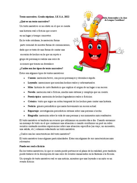 Que Es El Texto Narrativo Y Ejemplos Compartir Ejemplos