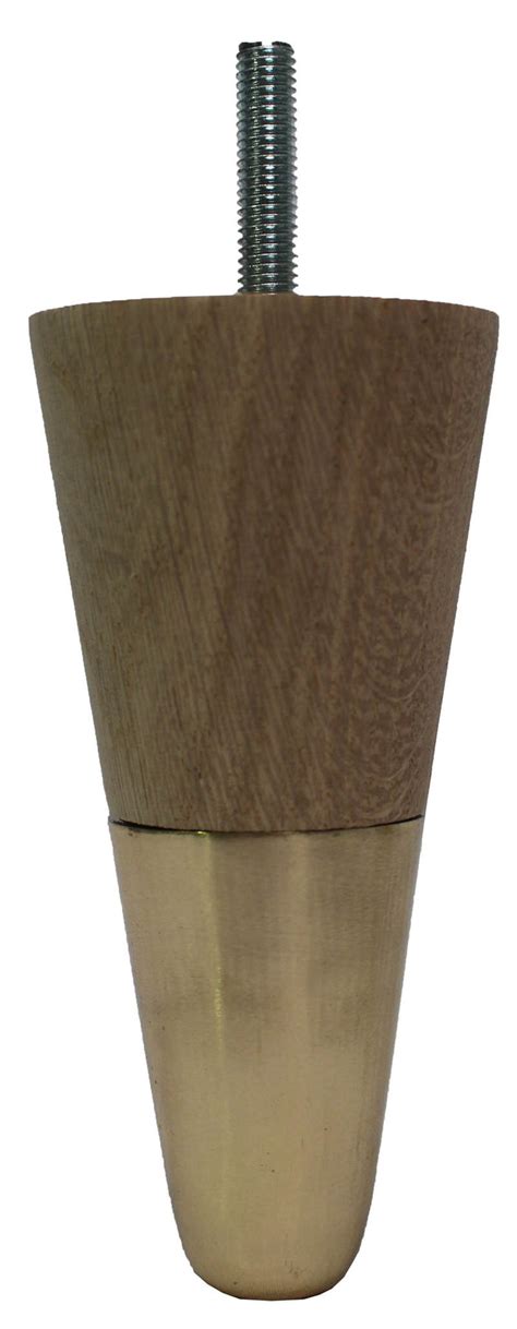 Jensine Solid Oak Furniture Legs With Brass Slipper Cups Heritage Components
