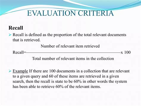 Ppt Evaluation Of Information Retrieval System Pptx
