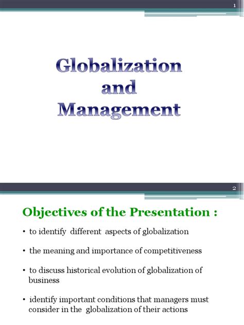 Globalization Management Pdf Globalization Non Governmental