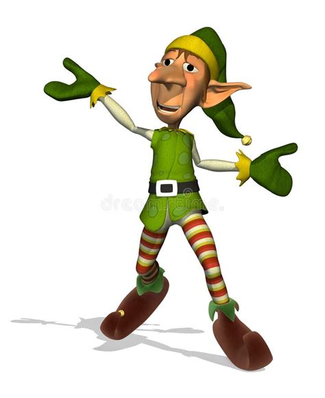 Happy Dancing Elf Stock Illustration Illustration Of Happy 6479552