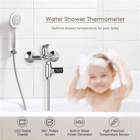 Aiwanto Shower Water Thermometer Faucet With Led Display Creative No
