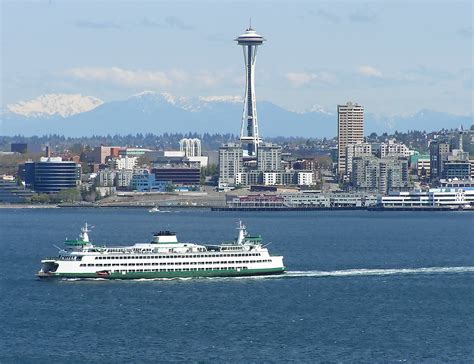 Seattle Sound Ferry Needle Mountains Downtown Flickr