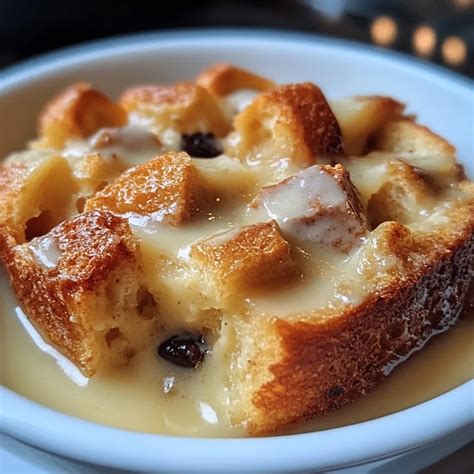 Old Fashioned Bread Pudding With Vanilla Sauce Recipe