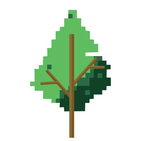 Green Tree Pixel Cartoon 25270217 Png