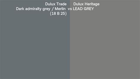 Dulux Trade Dark Admiralty Grey Merlin 18 B 25 Vs Dulux Heritage