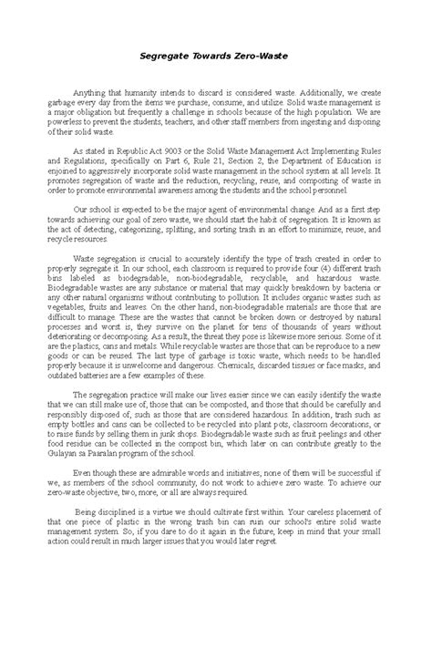 5 Segregate Towards Zero Waste Segregate Towards Zero Waste Anything