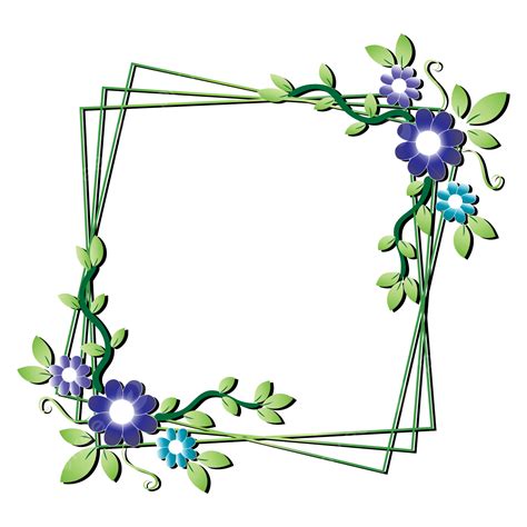 Flower Frame Border Vector Art