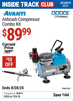 Avanti Airbrush Compressor Combo Kit For 8999 Harbor Freight Coupons