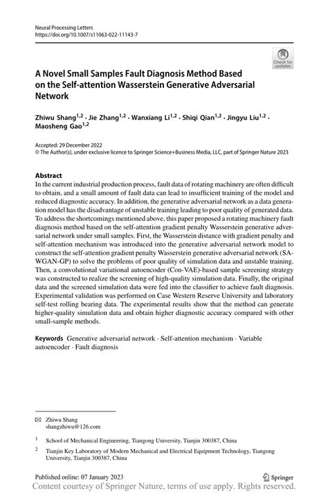 A Novel Small Samples Fault Diagnosis Method Based On The Self