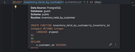 Code Completion Datagrip Documentation