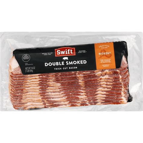 Swift Bacon Hickory Double Smoked Thick Cut 16 Oz Delivery Or Pickup Near Me Instacart