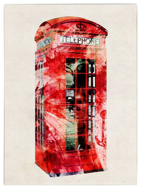 Telephone Box Canvas Art By Michael Tompsett 18 X 24