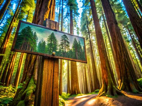 Redwood National And State Park In Northern California Monoline Line