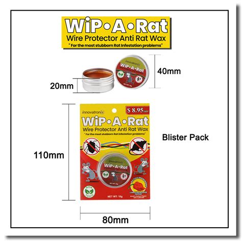 Wip A Rat 10g Dealers Pack 100 Pieces Wire Protector Anti Rat Wax Non Toxic Mouse