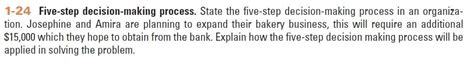 Solved 1 24 Five Step Decision Making Process State The