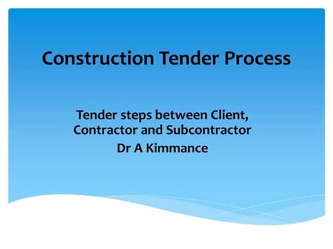 Tender Process A Complete Procurement Guide Ppt