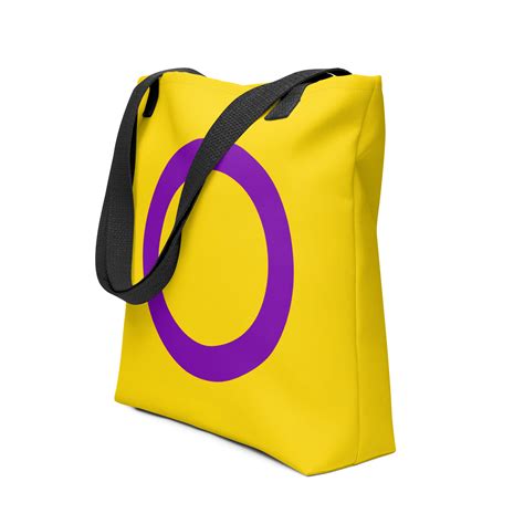 Tote Bag With Intersex Flag Colors Accessories Bags Identity Flags