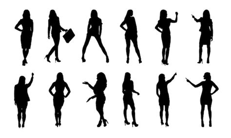 Vektor Silhouetten Von Ladys Sexy Frauen Silhouette Premium Vektor