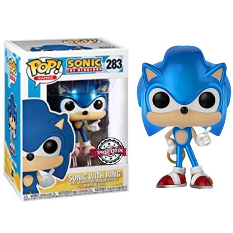 Funko Pop Games Sonic With Ring 283 Exclusivo Original Colecionavel Moça Do Pop Funko Pop é