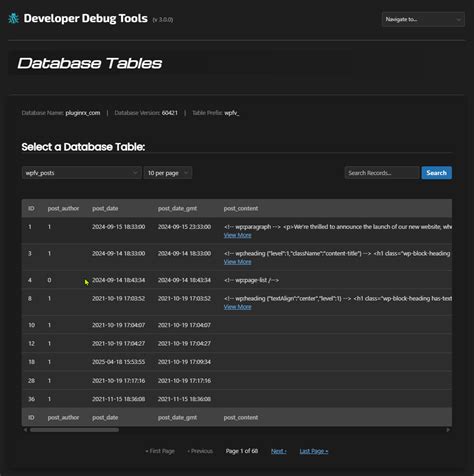 Developer Debug Tools Wordpress Plugin