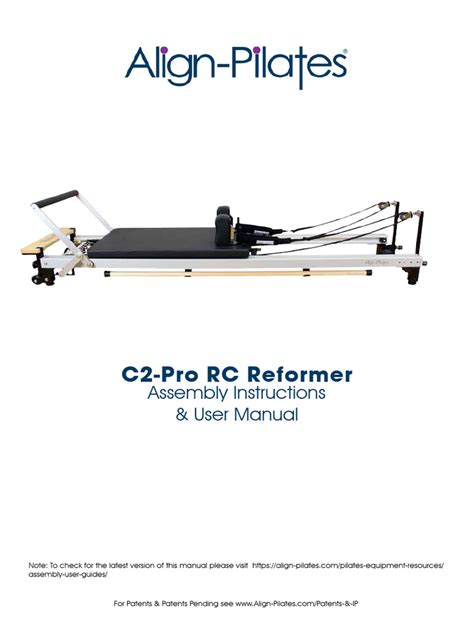 Align Pilates C2 Pro Rc Pilates Reformer Assembly User Guide Pdf Screw Rope