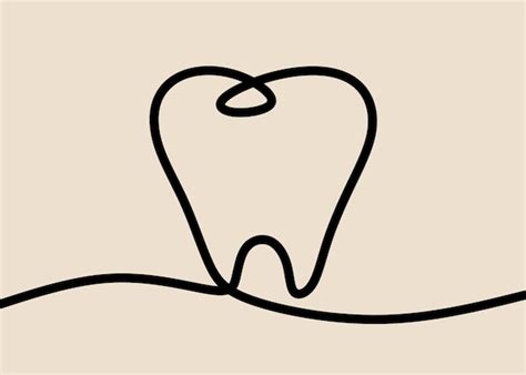 Premium Vector Dental Oneline Continuous Single Line Art