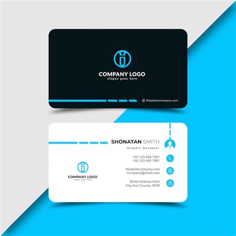 Premium Vector Modern Minimalist Business Card Design Template