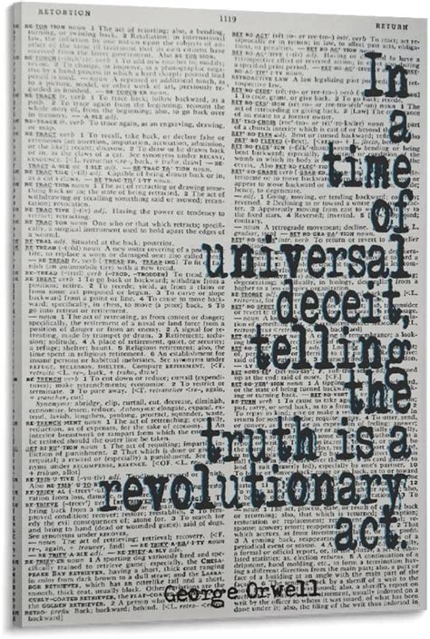 George Orwell Book 1984 Inspirational Quote Poster Nineteen