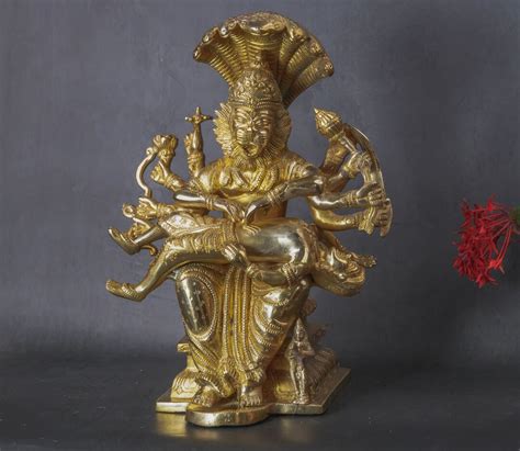 Brass Murti Lord Nrisimhadev With Hiranyakashipu Unique Murti 135