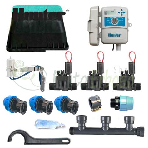 Kit De Riego Hunter De 3 Zonas Con Controlador Exterior X2