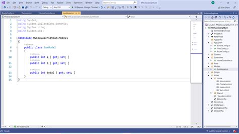Infinity Coding Tamizha How To Sum Two Number Using Model And Javascript Without Controller In