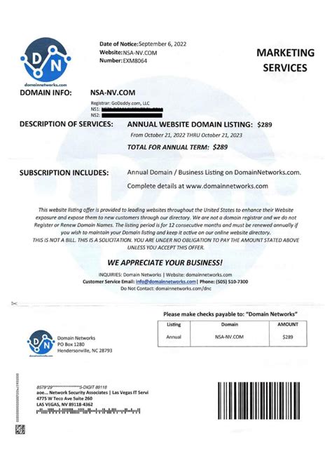 Scam Of The Week Domain Networks Invoice Scam Joshua Overgaard