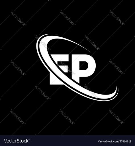 Ep Logo E P Design White Letter Epe Royalty Free Vector