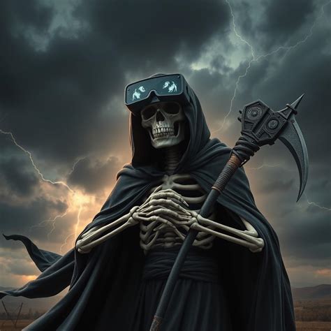 Chilling Vision Grim Reaper With Fpv Goggles