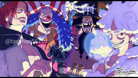 Safebooru 4boys Beard Black Hair Blue Hair Buggy The Clown Crossed