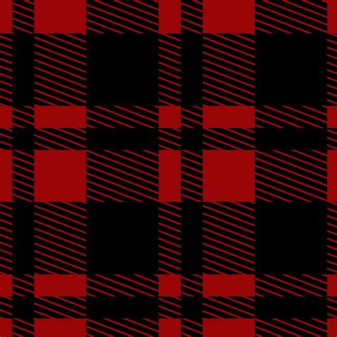 Red And Black Buffalo Checkered Tartan Plaid Vector Seamless Pattern