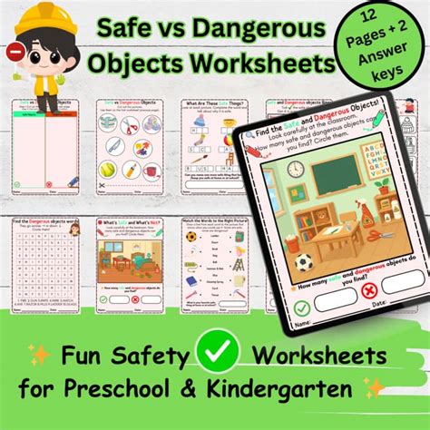 Safe Vs Dangerous Objects Worksheets Preschool Safety Activities Pdf