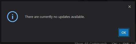 Can The Check For Update Resoponse Popup Be Shown As A Notification